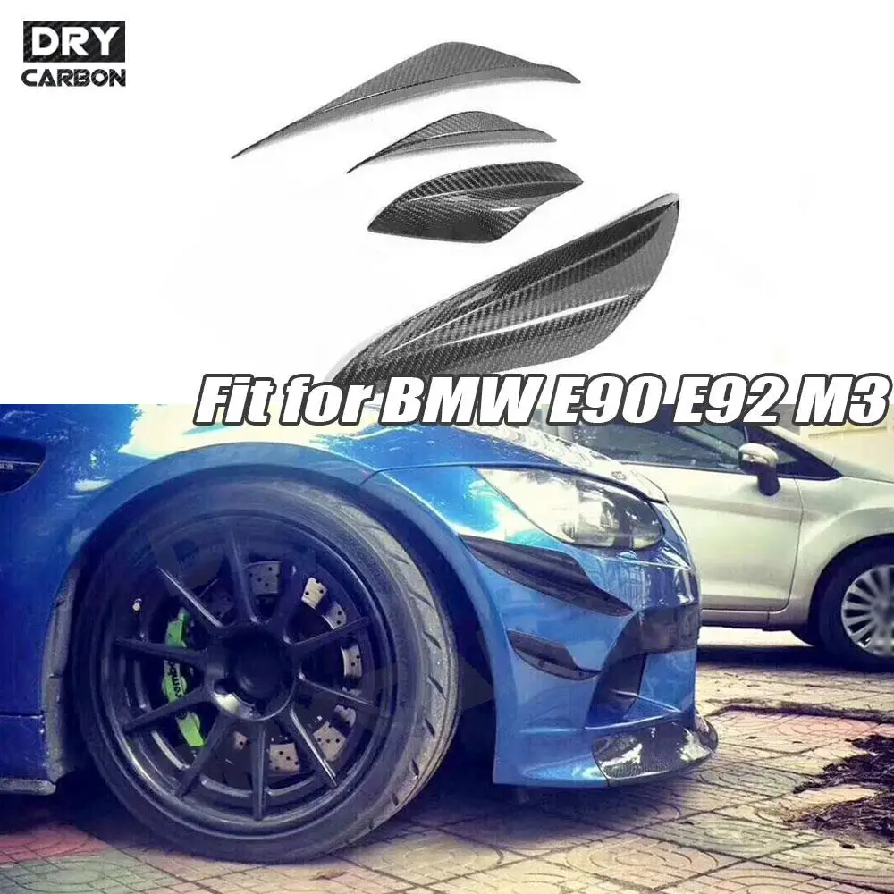 Carbon Fiber Front Bumper Side Canards Splitters Spoiler For BMW 3 ...
