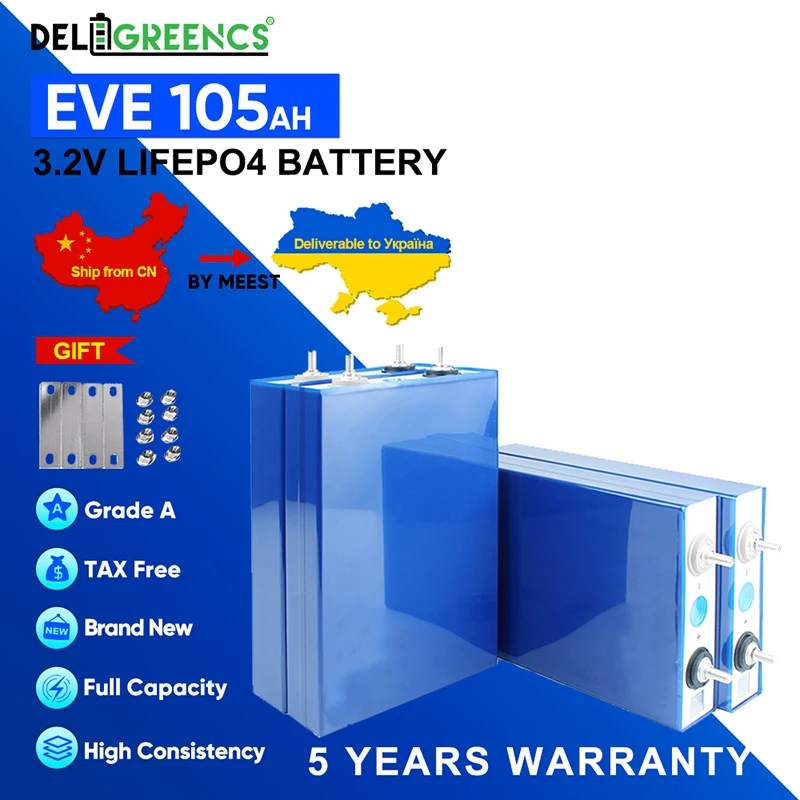 Ukraine-Lifepo4-Grade-A-EVE105AH-12V-24V-48V-Battery-Pack-Rechargeable ...