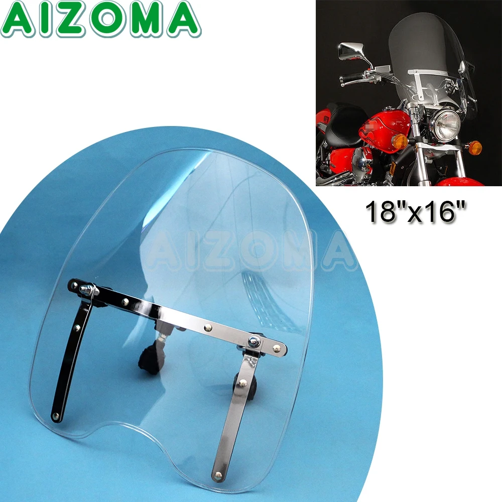 Motorcyle-Spoiler-Windshield-7-8-Handle-Wind-Deflector-For-Harley ...