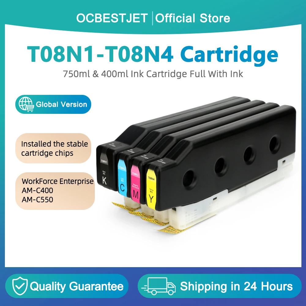 For Epson T08N Compatible Ink Cartridge T08N1 T08N2 T08N3 T08N4 ...