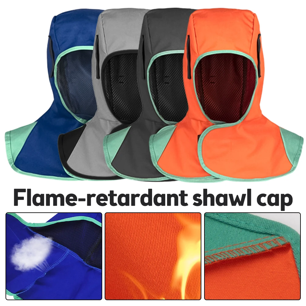 Full Protective Welding Hood Flame Retardant Shawl Cap Breathable Welding Neck Cover Splash ...