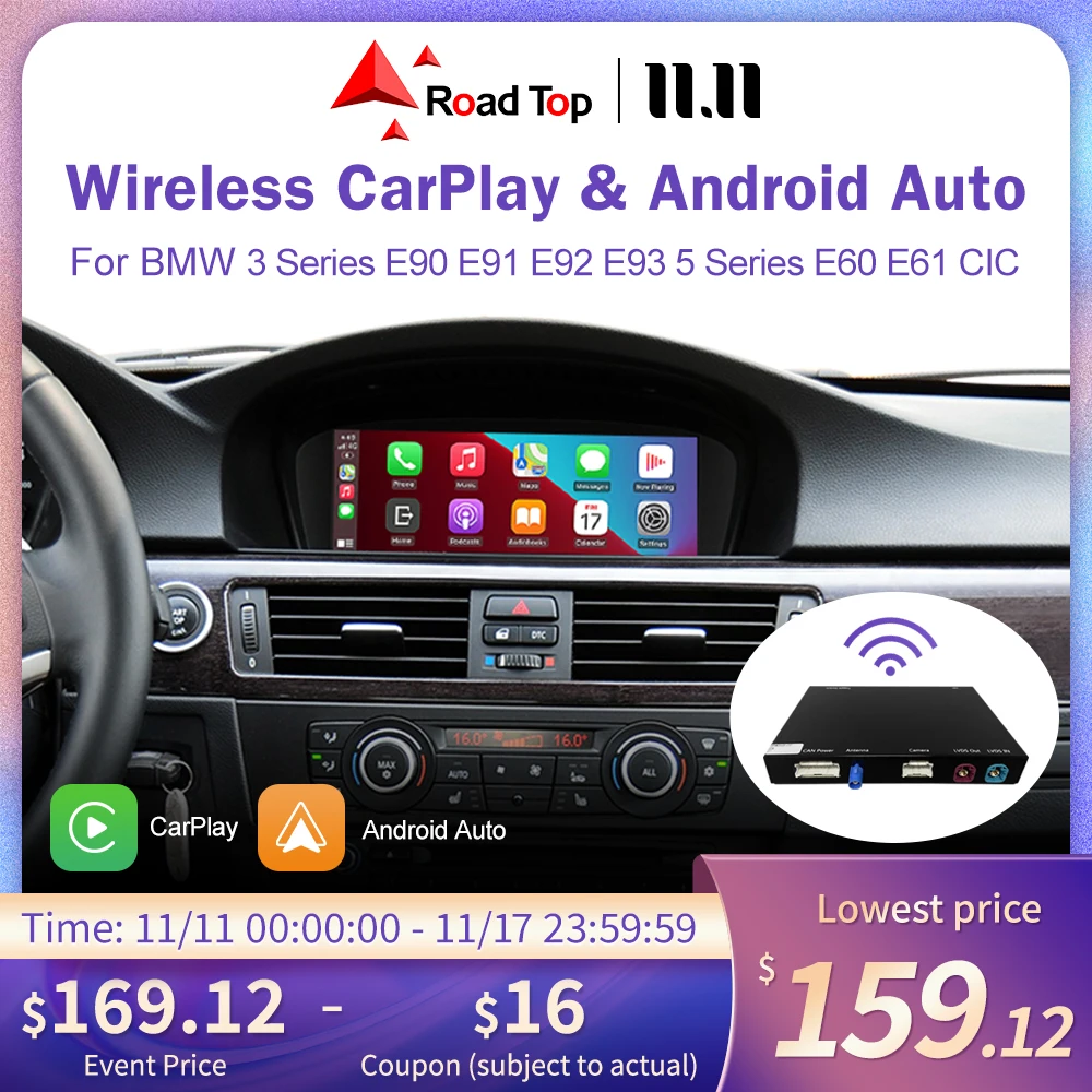 Wireless-CarPlay-for-BMW-3-Series-E90-E91-E92-E93-5-Series-E60-E61-2008 ...
