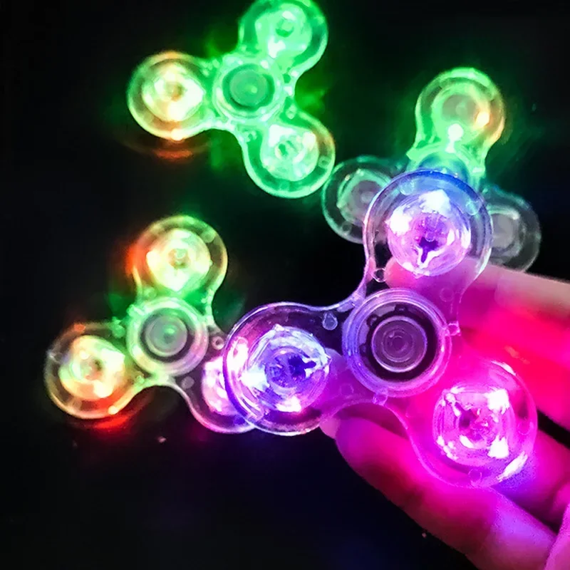 Crystal-Luminous-LED-light-Fidget-Spinner-Hand-Top-Spinners-Glow-in ...