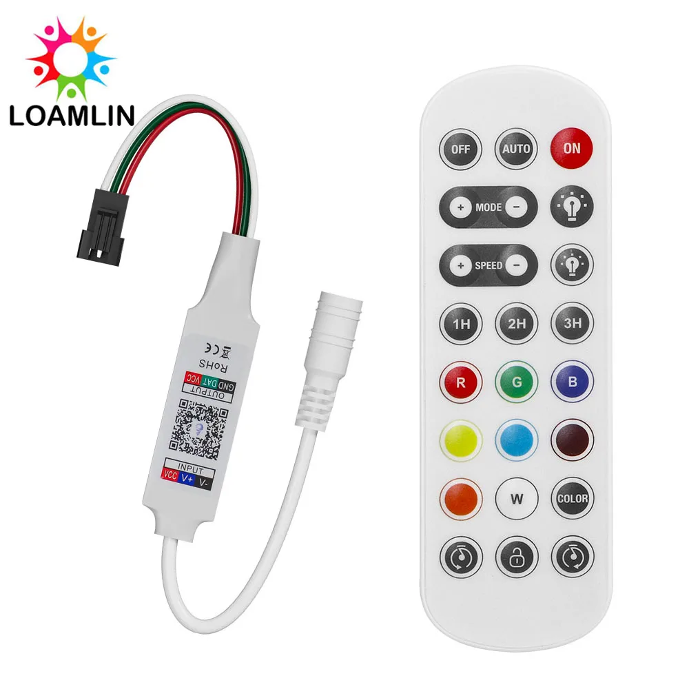 2-4G-Bluetooth-USB-DC-WS2811-WS2812B-RGBIC-LED-Controller-24Keys-Remote ...