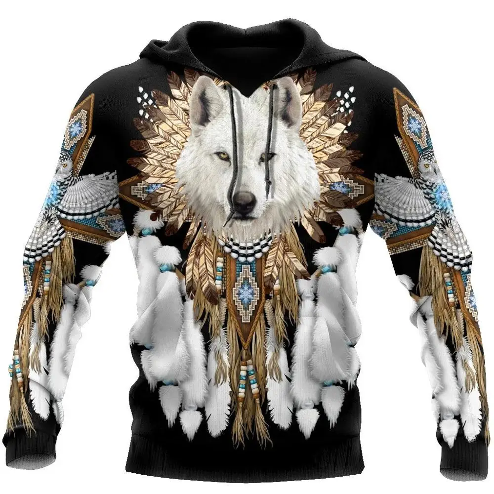Sudadera-con-capucha-con-estampado-3D-de-lobo-indio-para-hombre-y-mujer ...
