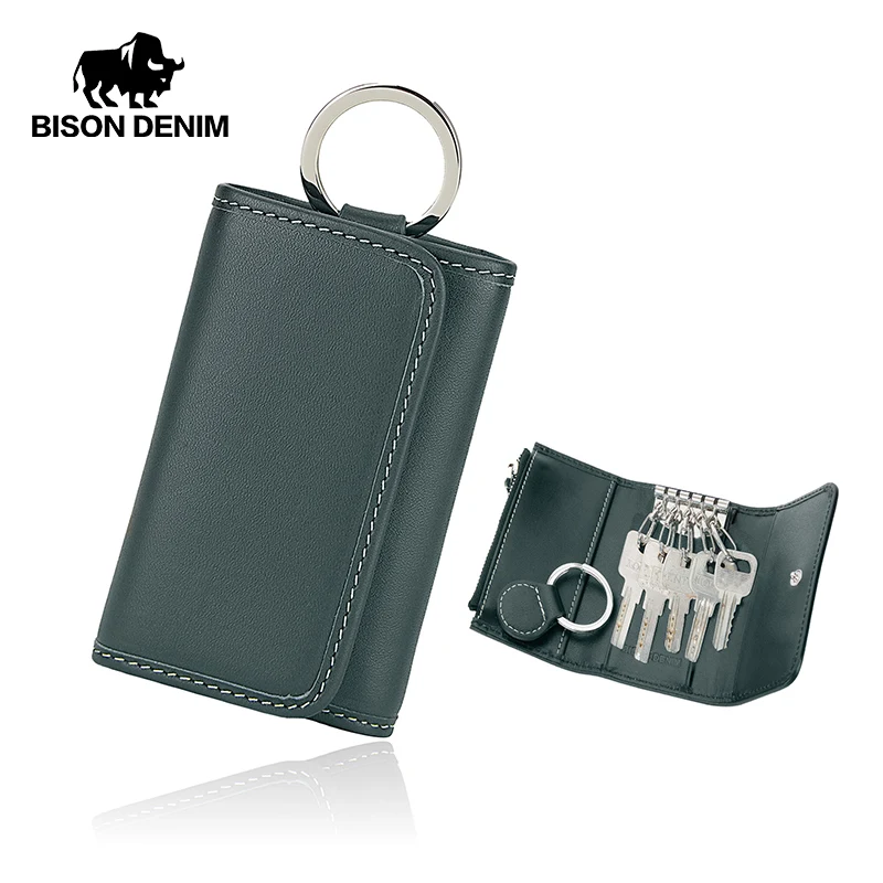 New-Men-Key-Holder-Housekeeper-Genuine-Leather-Car-Key-Wallets-Keys ...