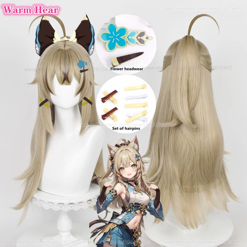 New-Kirara-Cosplay-Wig-Anime-Genshin-Impact-Long-Flaxen-Wig-Heat ...