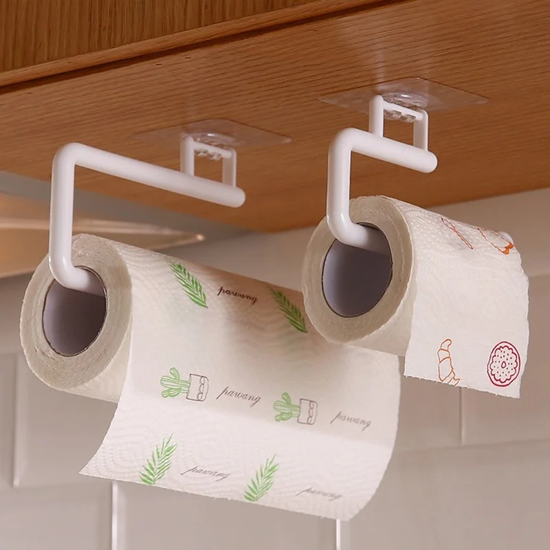 Kitchen-Paper-Roll-Holder-Towel-Hanger-Rack-Bar-Cabinet-Rag-Hanging ...