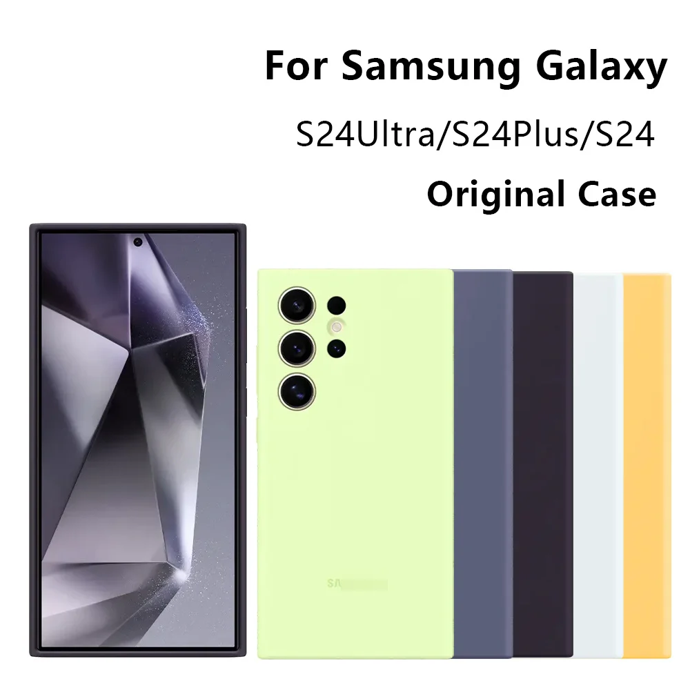 Original For Samsung Galaxy S24 Ultra Case High Quality Soft Silicone ...