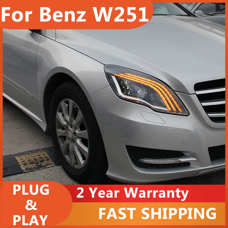 Car-Lights-for-BENZ-W251-LED-Headlight-Projector-Lens-2010-2017-W251-R ...