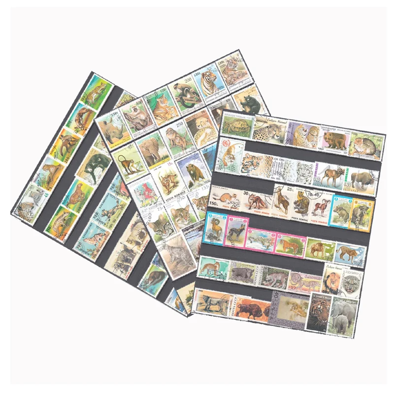 50-PCS-All-Different-Topic-Animal-Postage-Stamps-With-Post-Mark-For ...