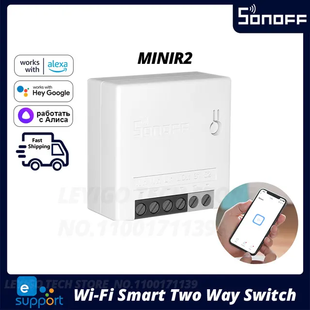 Sonoff Mini R2 Wifi Intelligens Otthoni Kapcsoló Relé Modul Vezeték ...