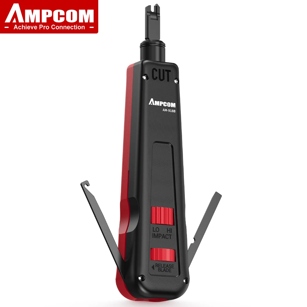 Punch Down Tool, AMPCOM 110 Type Multi-function Network Cable Tool with ...
