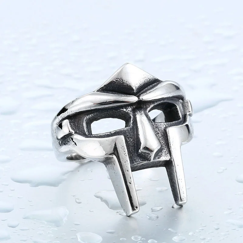 Retro Punk Mf Doom Mask Ajustable Ring For Men Gladiator Gyptian ...