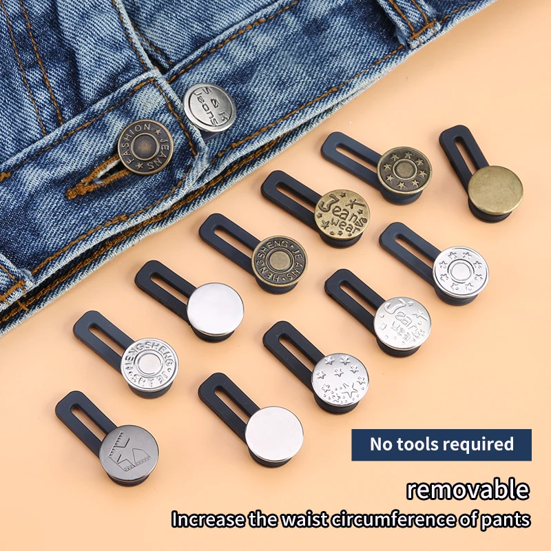 5/10pcs Metal Button Extender Perfect To Any Jeans Pants Free Sewing ...
