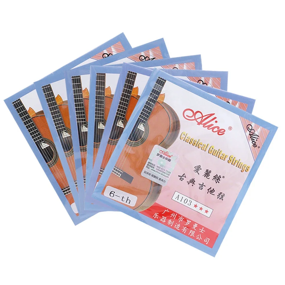 Cordas-de-guitarra-cl-ssica-Alice-A103-Nylon-transparente-banhado-a ...