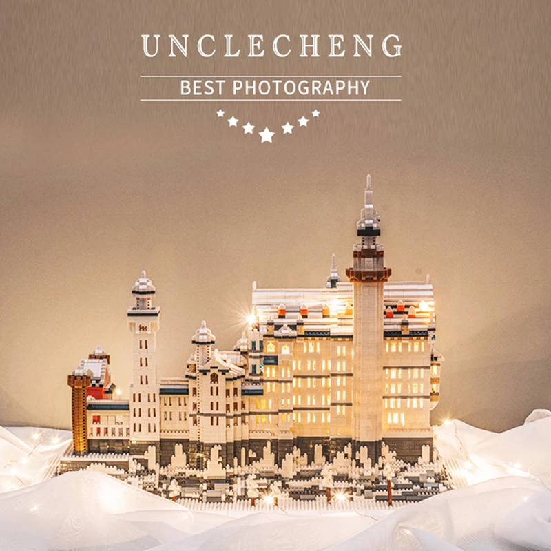 8828pcs+ Snowing Swan Stone Castle Building Blocks Diamond Famous ...