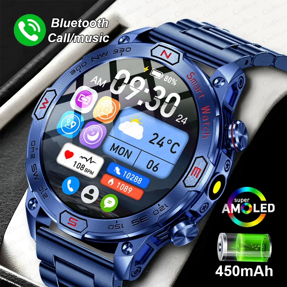 1-ATM-Waterproof-Smart-Sport-Watch-Men-With-450MAh-Battery-Health ...