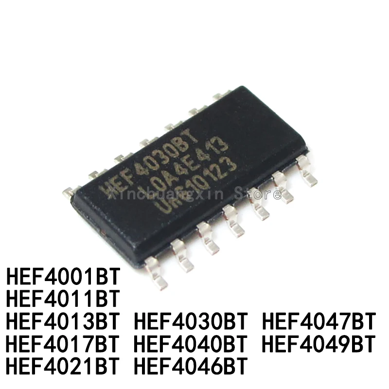 10PCS-HEF4030BT-4001-4011-4013-4017-4021-4040-4046-4047-4049-SOP ...