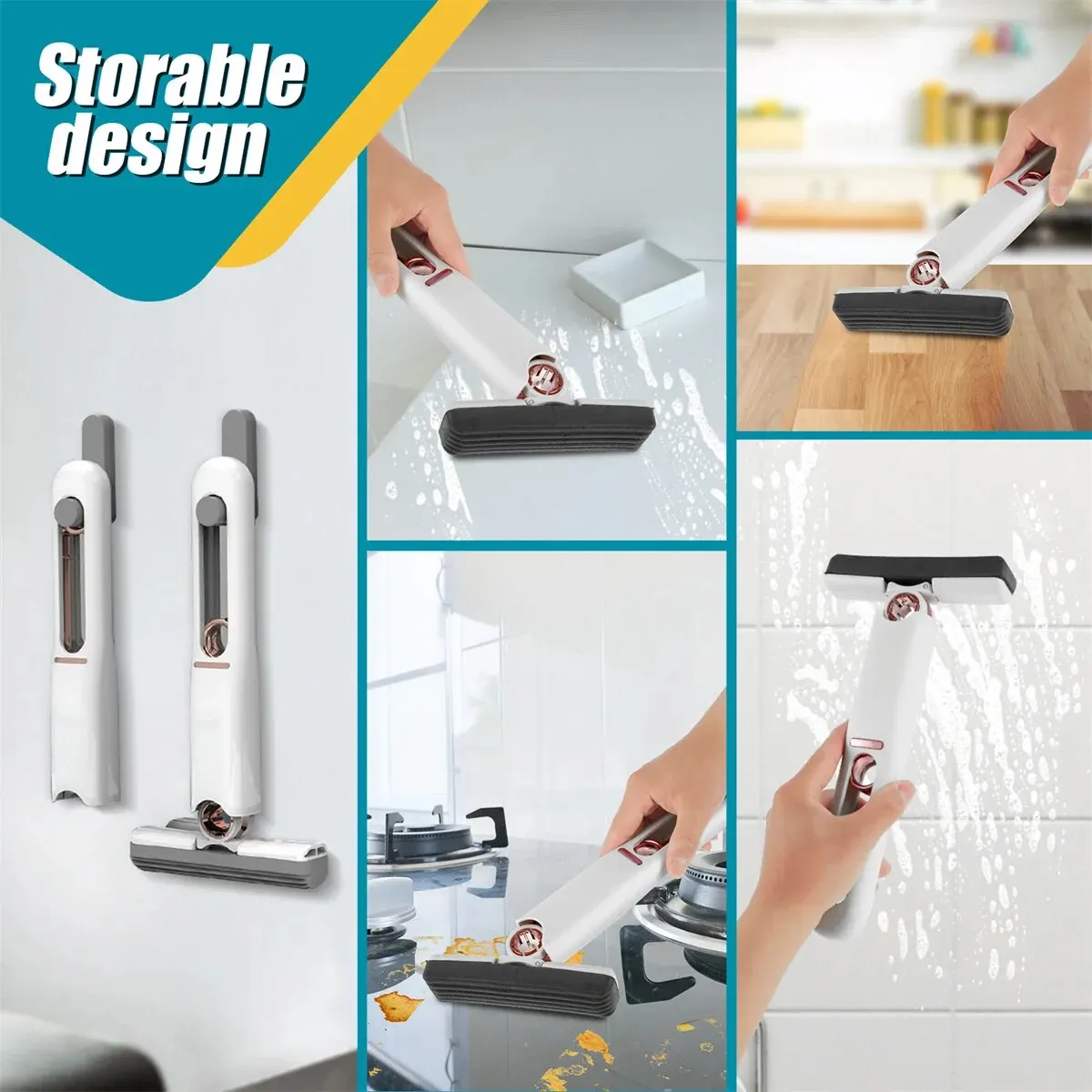 Mini-Mop-Port-til-Mini-Mop-Adequado-para-Cozinha-Quarto-Banheiro-e ...