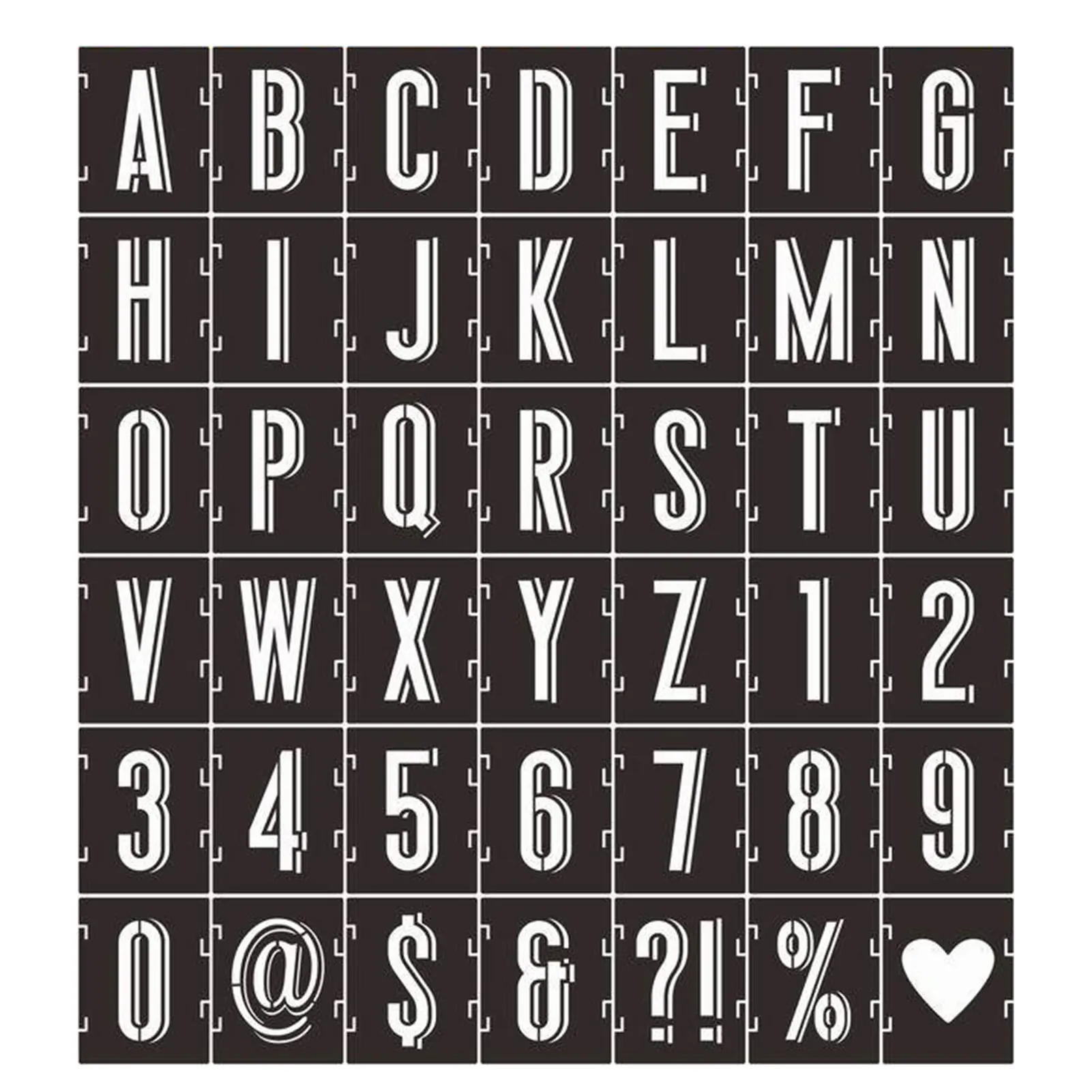 42pcs-Alphabet-Letter-Stencil-Art-Project-Interlocking-Template-2inch ...