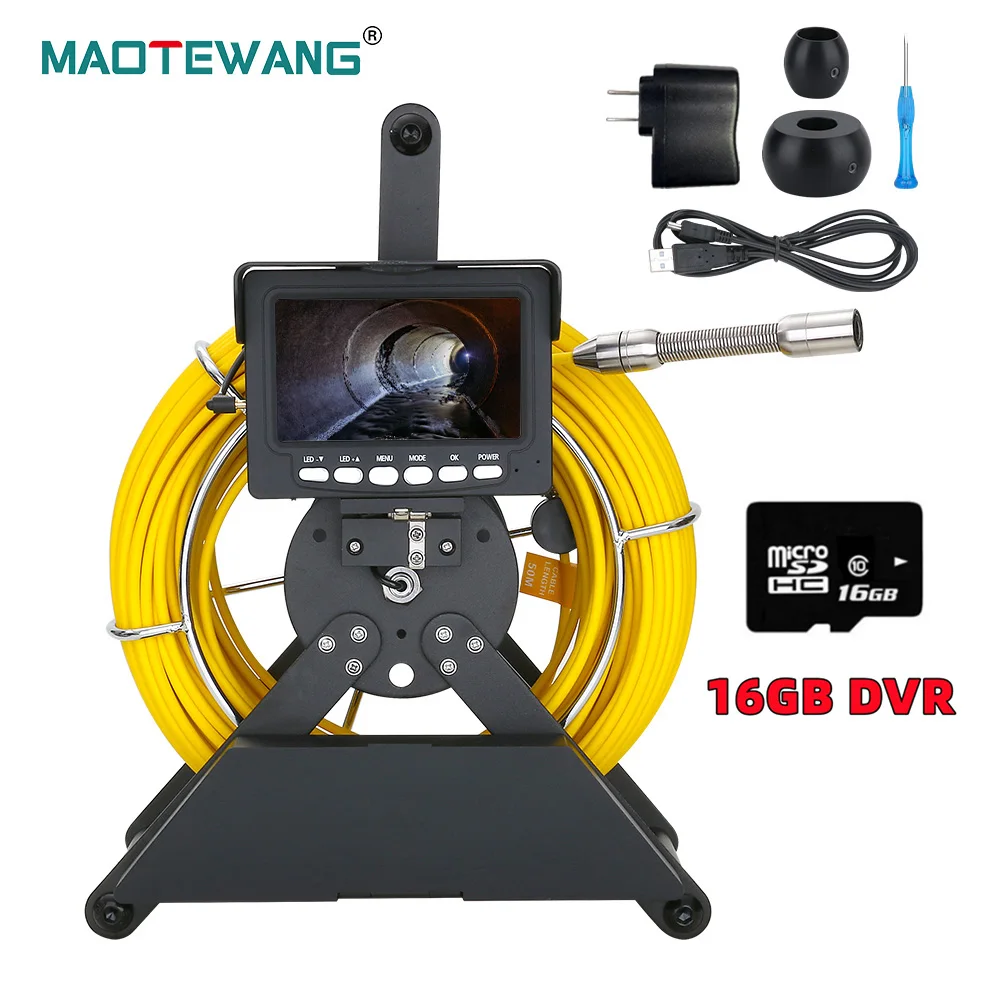 Pipe-Inspection-Camera-with-16GB-DVR-Plumbing-Snake-Camera-Waterproof ...