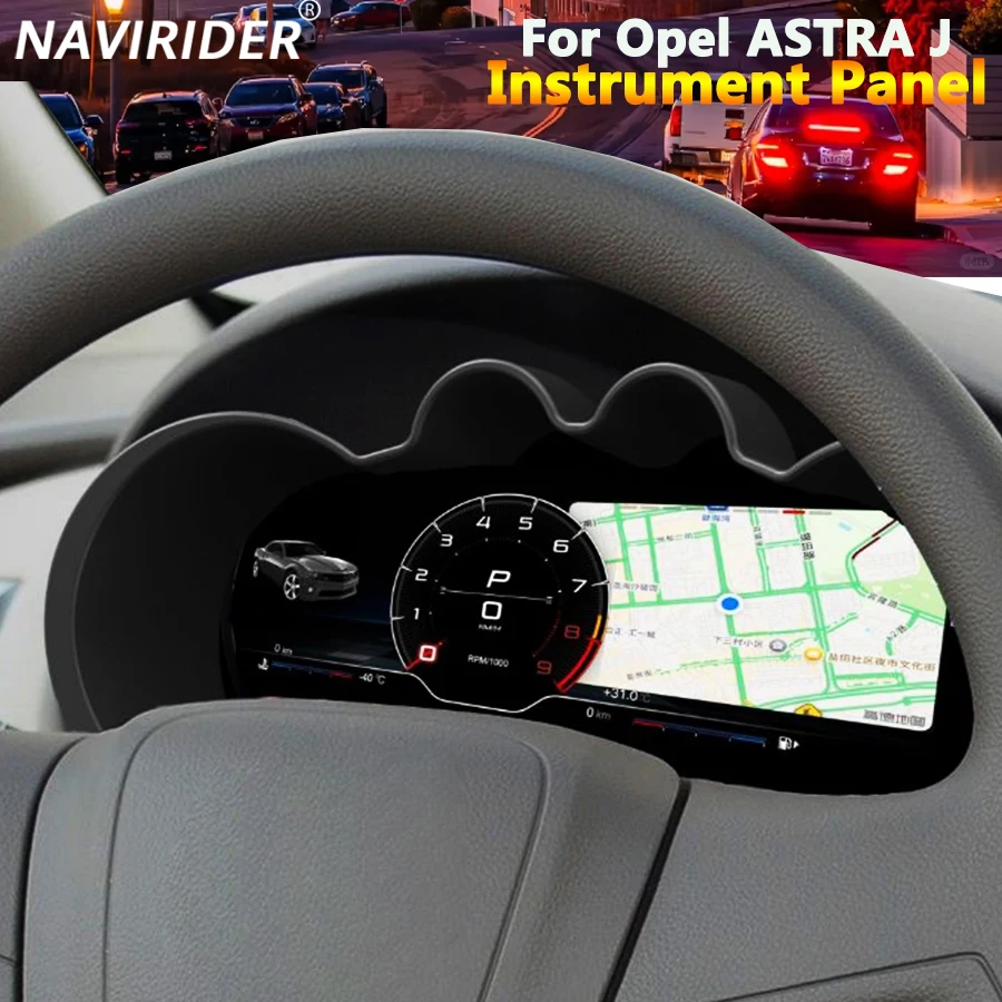 12.3" Carplay ForOpel Astra J Gtc 2013 2012 Speedometer Car Digital ...