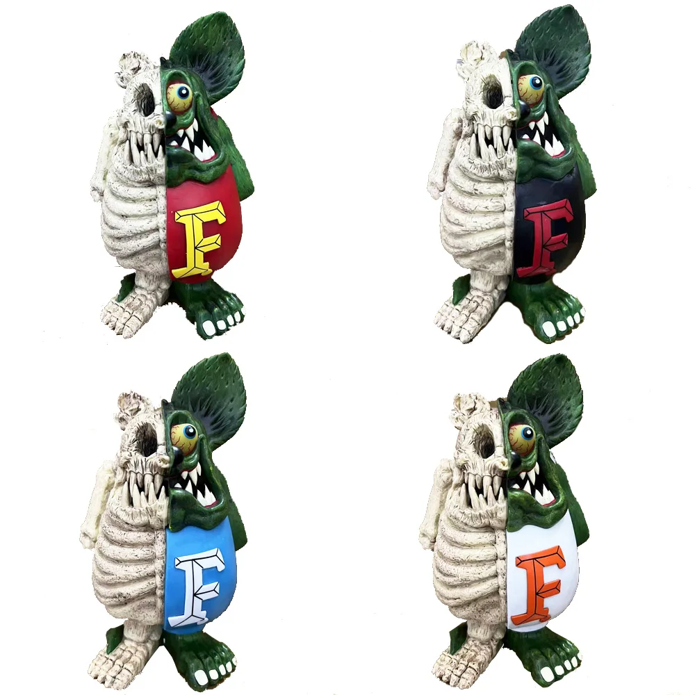 Classic-Street-Art-Rat-Fink-Half-Skeleton-Bone-Figure-Model-Toys-Gift ...
