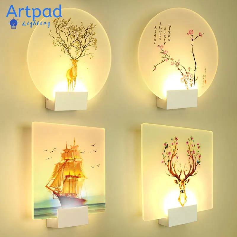 Artpad 8W Modern Romantic Loveliness Classic Picture Wall Lamp Bedside ...
