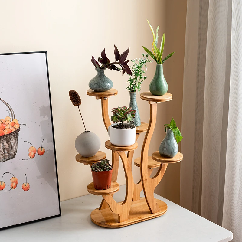 Soporte-para-plantas-de-bamb-Mini-repisa-suculenta-para-escritorio-mesa ...