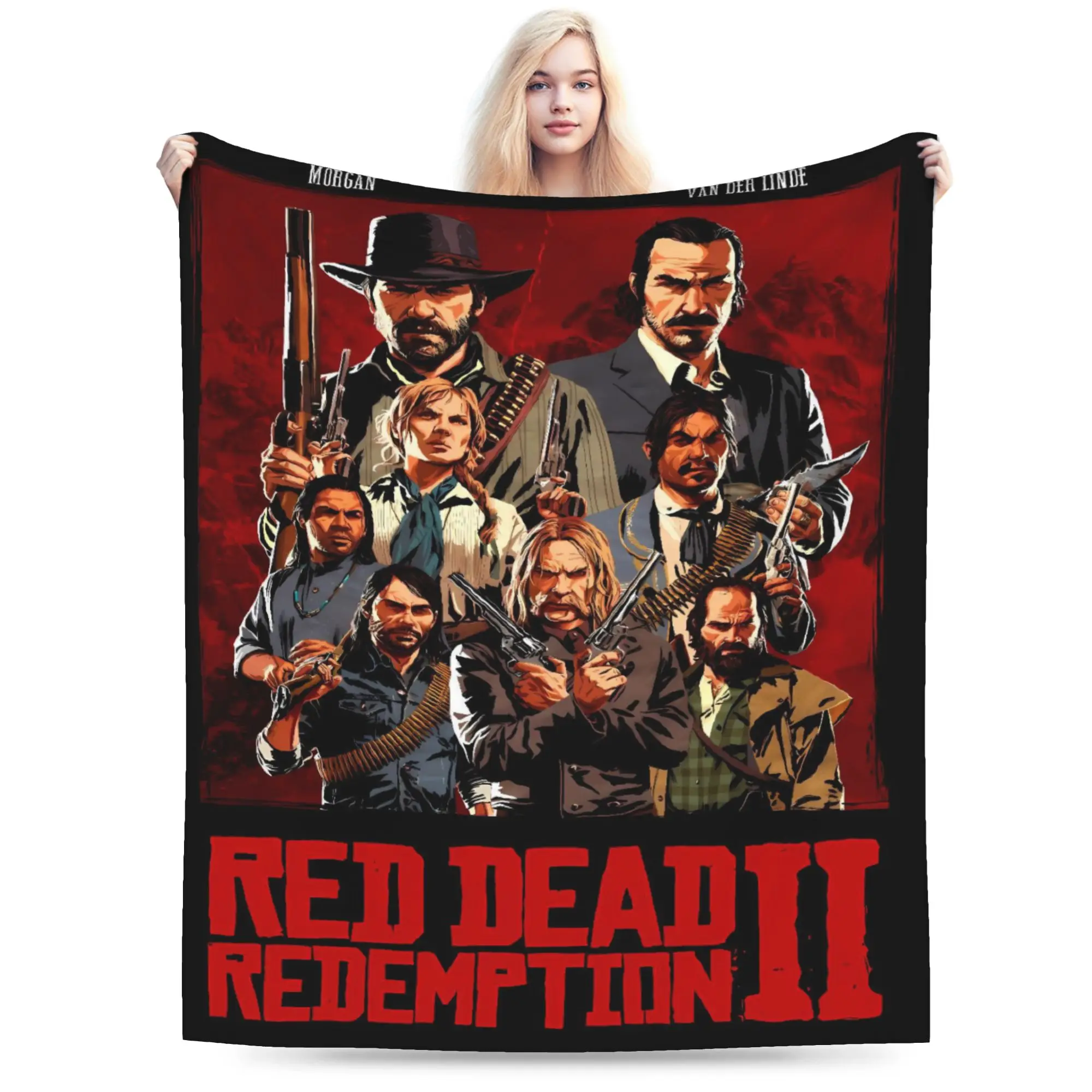 Red Dead Redemption 2 Blankets Travel Office Flannel Throw Blanket For ...