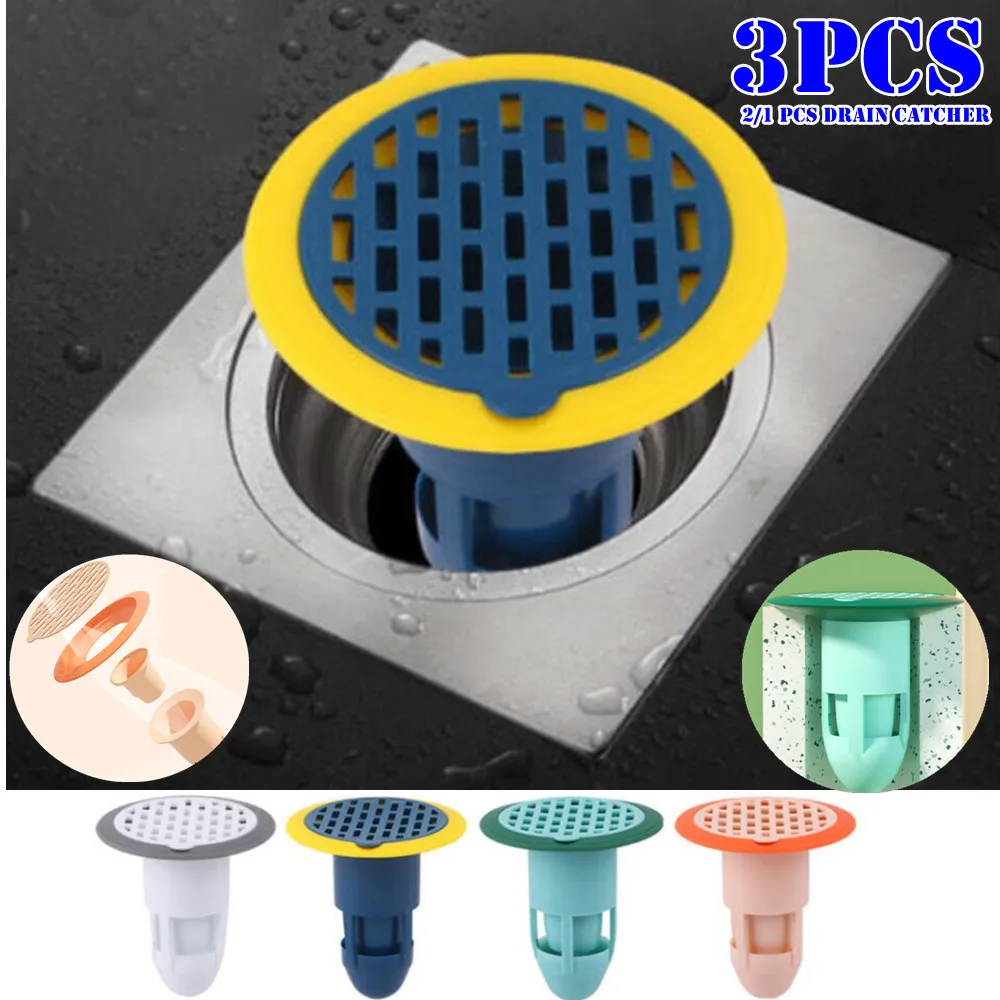 New Bath Shower Floor Strainer Cover Plug Trap Silicone Anti-odor Sink ...