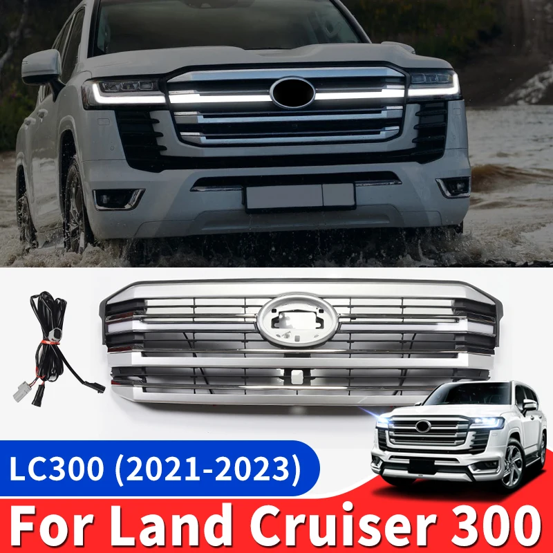 LED-Dynamic-Lamp-with-Light-Front-Grille-For-Toyota-Land-Cruiser-300 ...