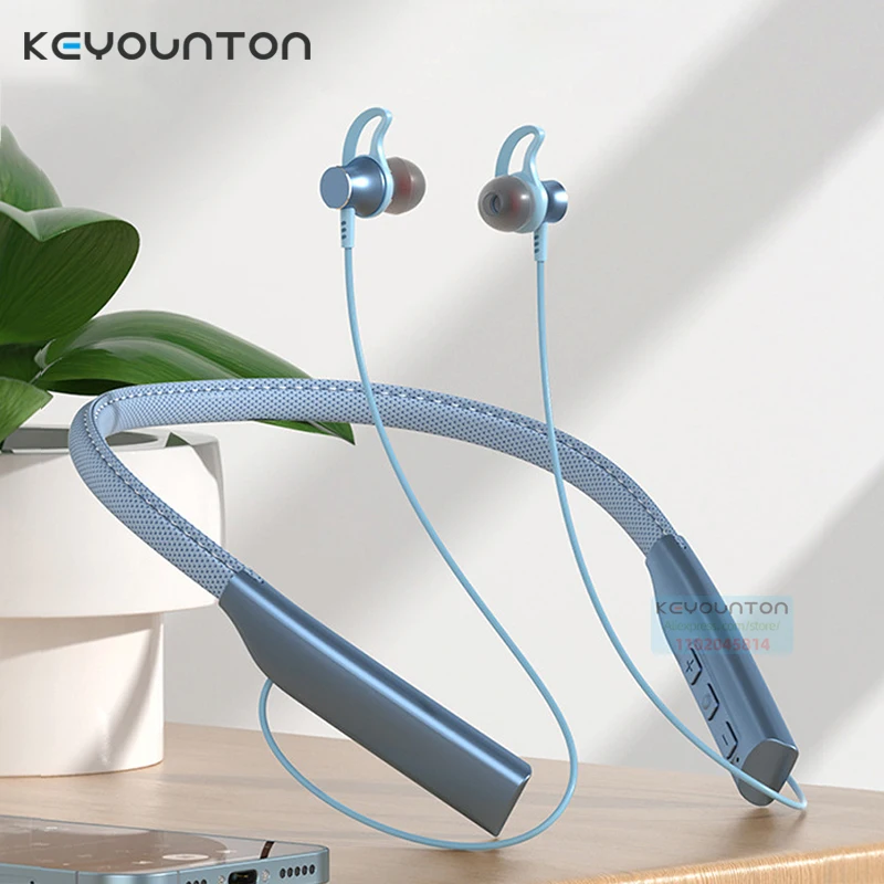 Wireless-Bluetooth-Headphones-Leather-Hanging-SD-Card-Sport-Headset-For ...