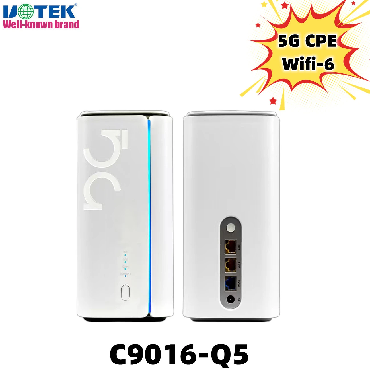 شبكة UOTEK 5G CPE Wifi 6 داخلية للتوجيه NSA 2.5Gbps مع فتحة Sim جيجابت ...