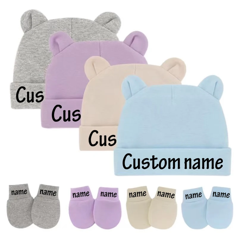 Gorros-personalizados-con-nombre-para-beb-reci-n-nacido-gorro-y-mitones ...