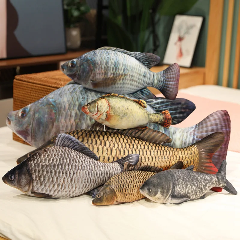 13-Styles-30-100CM-Simulation-Fish-Plush-Toys-Realistic-Tilapia-Carp ...