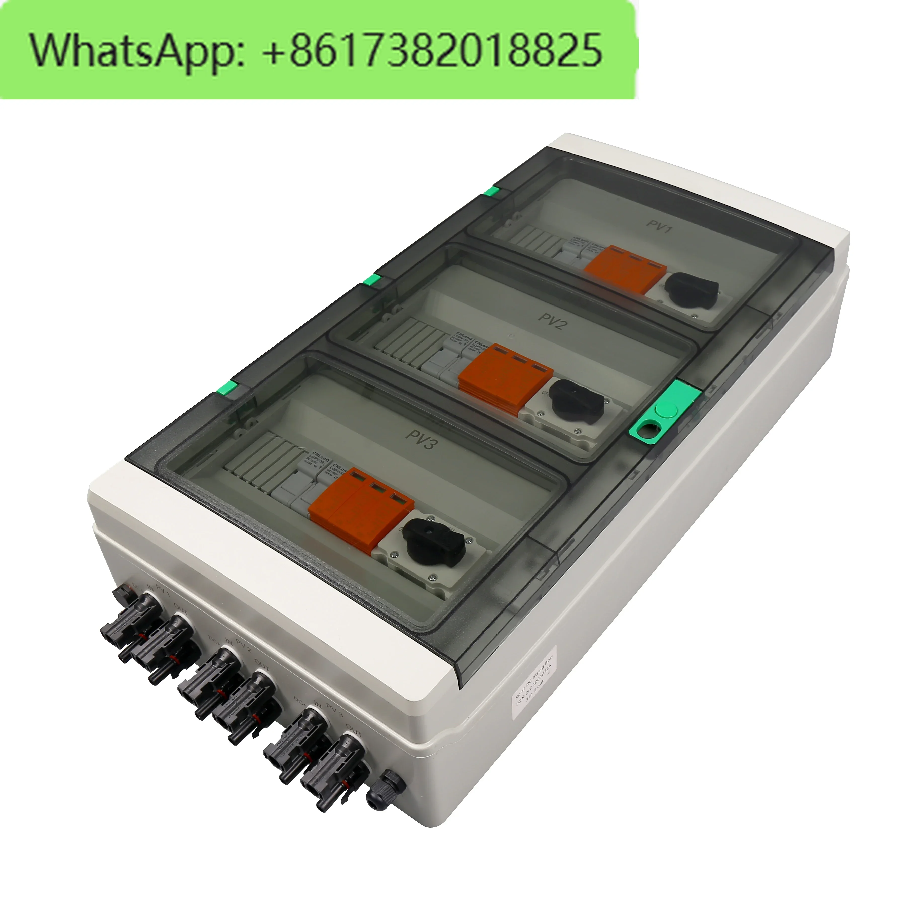 1000V Waterproof Plastic Solar PV AC + DC Combiner Box 3 Input 3 Output ...