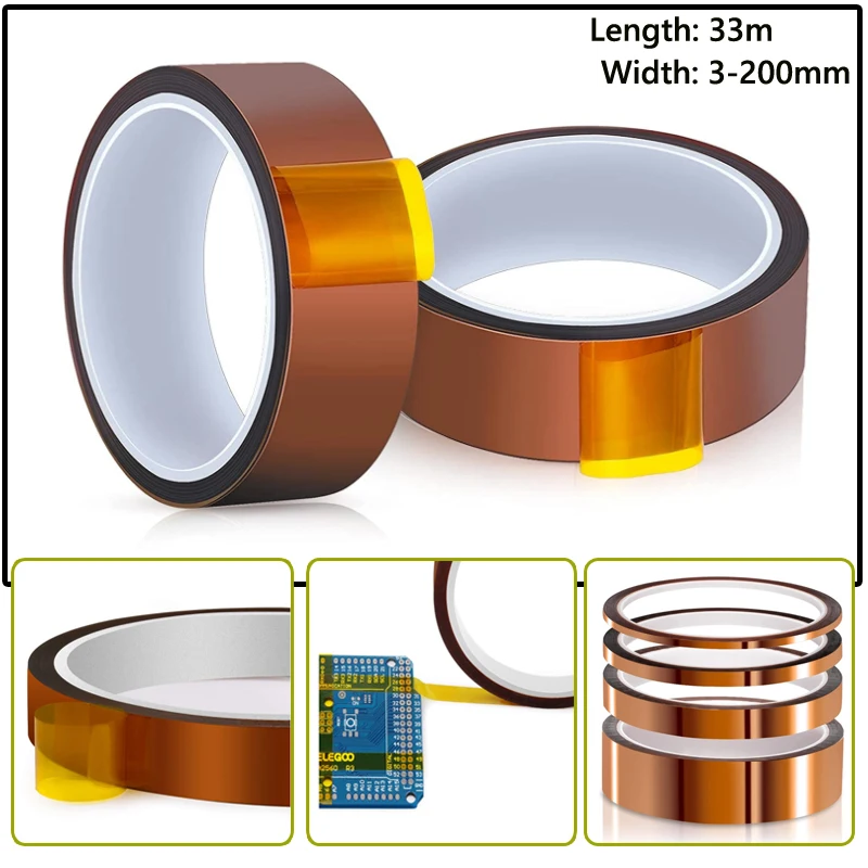 33m-High-Temperature-Heat-Tape-Thermal-Insulation-Tape-Polyimide ...