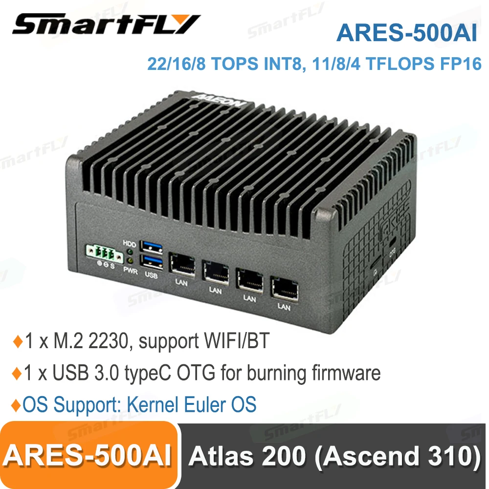 Ares-500ai Ai Intelligent Edge Box Built-in Huawei Ascend 310 Atlas200 Development Kit Aaeon Ai ...