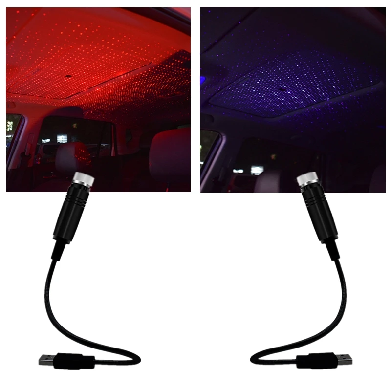 Mini LED Voiture Toit Étoile Veilleuse Projecteur Ambiance Galaxy Lampe ...