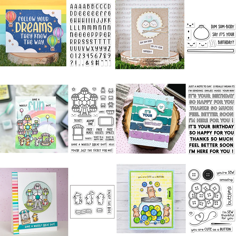 Alphabets-Sentiment-Words-Cutting-Dies-And-Stamps-Buttons-Offset-Saying ...