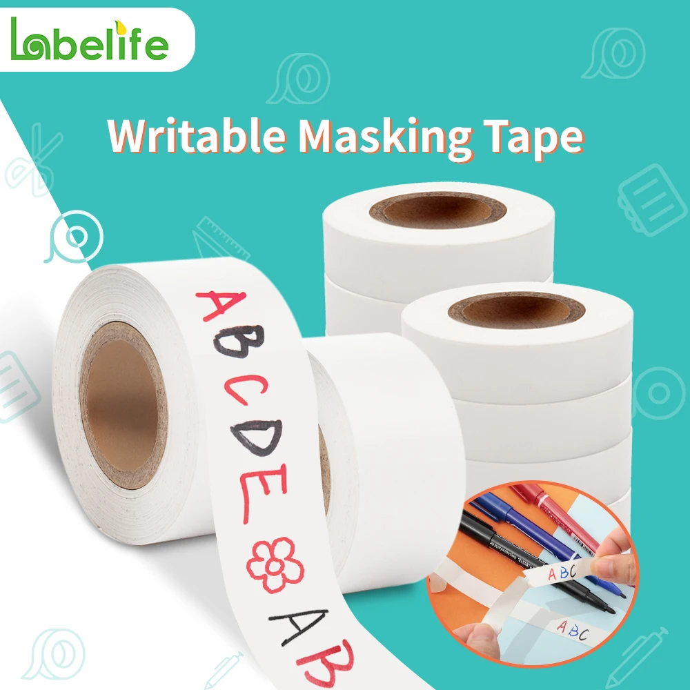 1-20-rolls-Handwritten-Masking-Tape-Paper-Tape-Adhesive-Tape-Writable ...