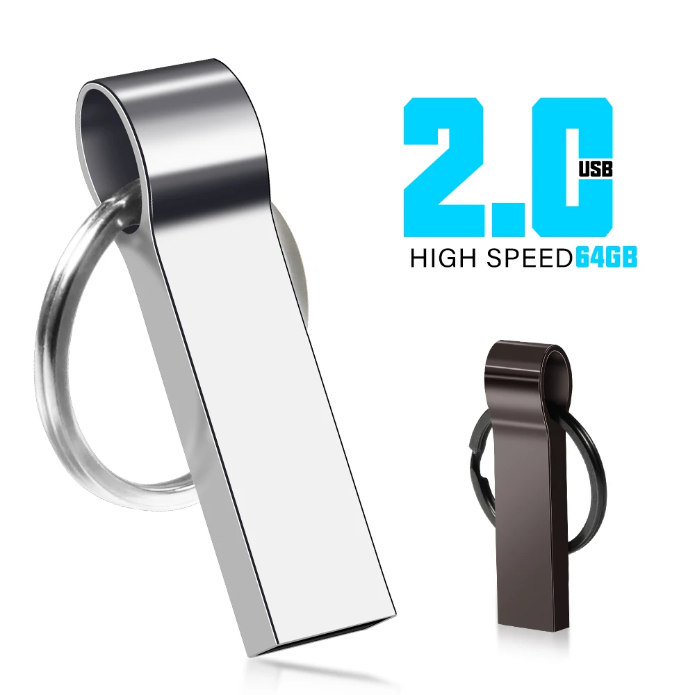 USB-Flash-Drives-128GB-Metal-Pen-Drive-32GB-Grey-Water-Proof-Memory ...