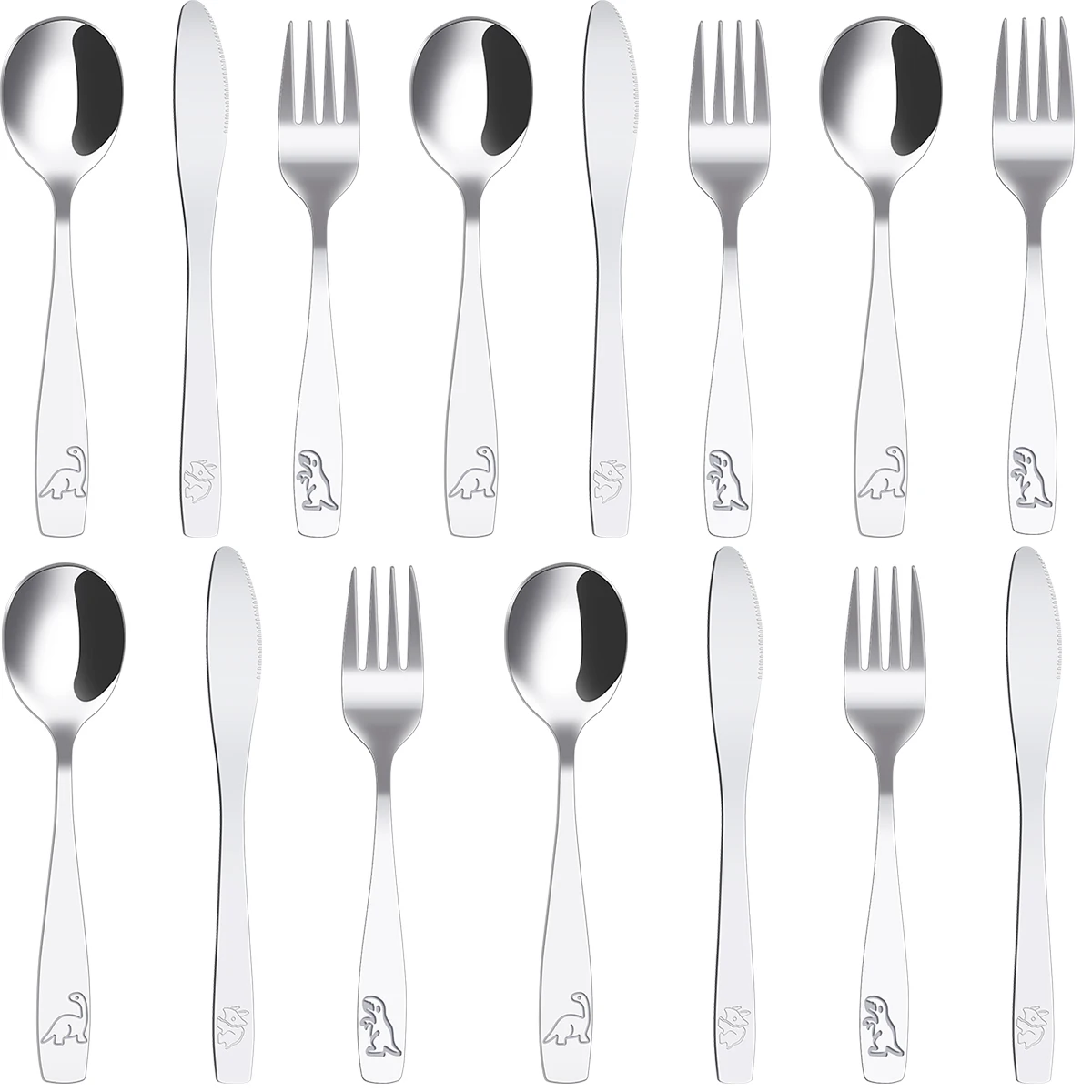 15Pcs-Kids-Silverware-Set-410-Stainless-Steel-Kids-Fork-Spoon-and ...