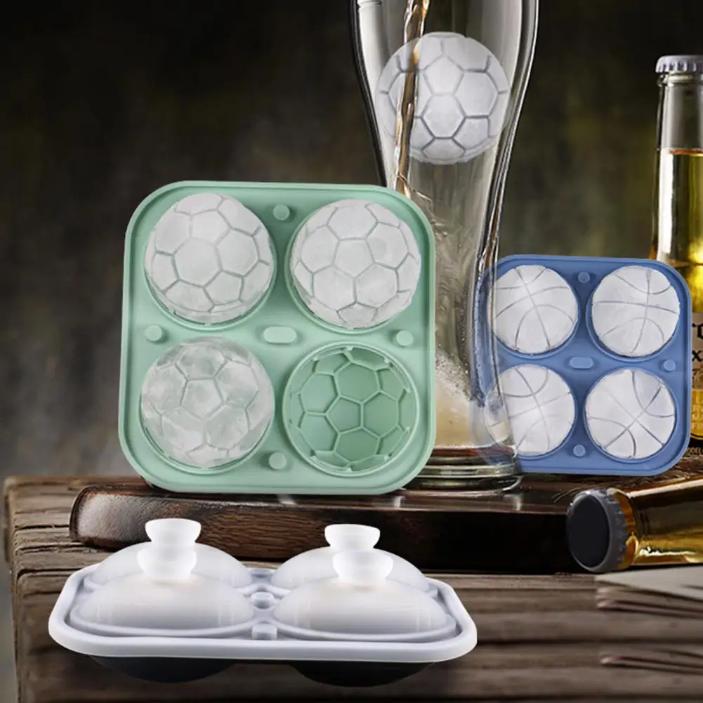 Long-Lasting-Useful-4-Grids-Basketball-Shape-Cocktail-Ball-Ice-Mould ...