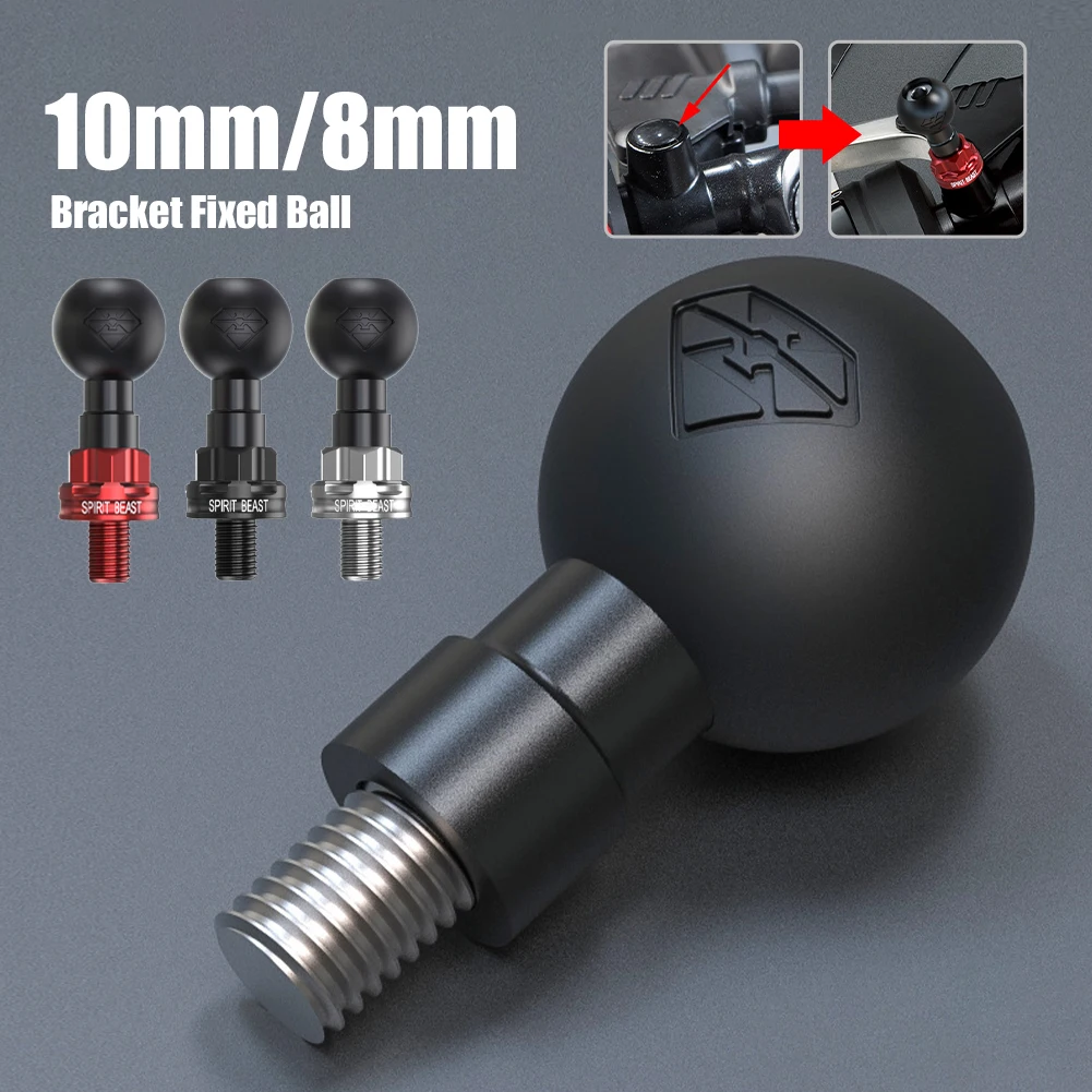Motorcycle-Rearview-Mirror-Ball-Mount-Base-Aluminum-Alloy-M8-M10-Ball ...