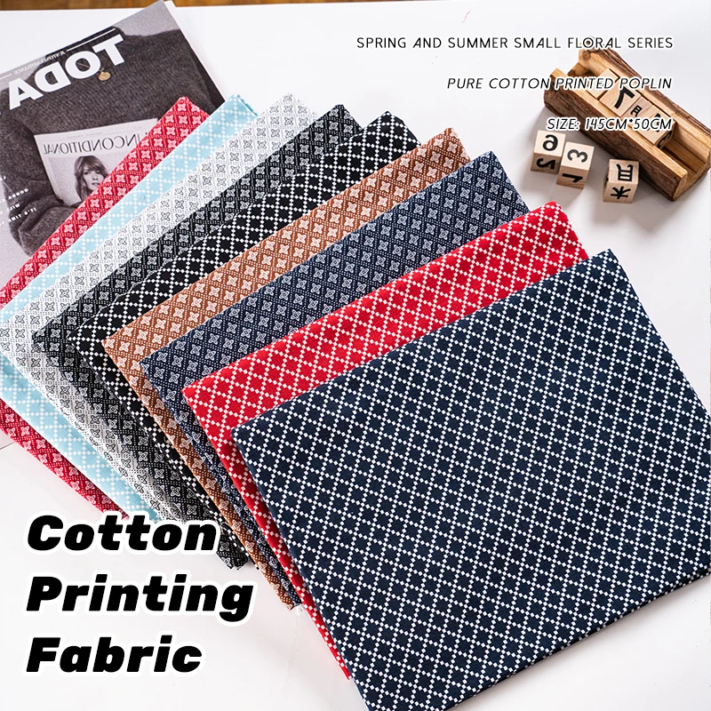 Tissus-en-coton-Rylin-pour-la-couture-style-carreaux-ray-r-tro-motif-de ...