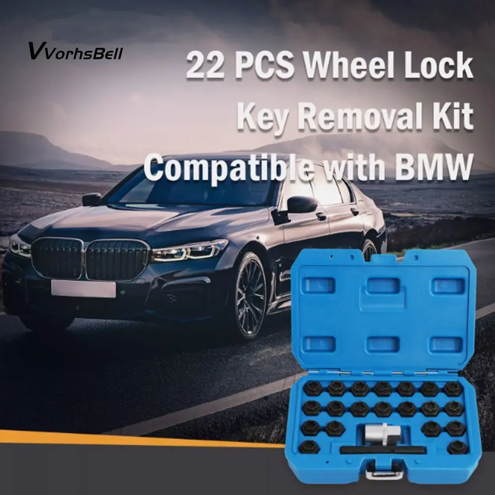 22 - Piece Anti - Theft Wheel Locking Lug Nut Key Kit for BMW - Comes ...