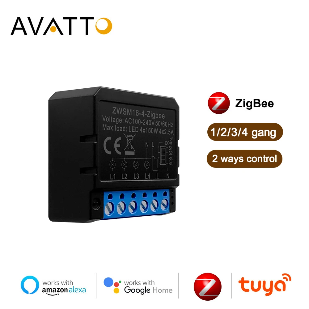 Avatto zigbee inteligente interruptor módulo, tuya inteligente diy ...